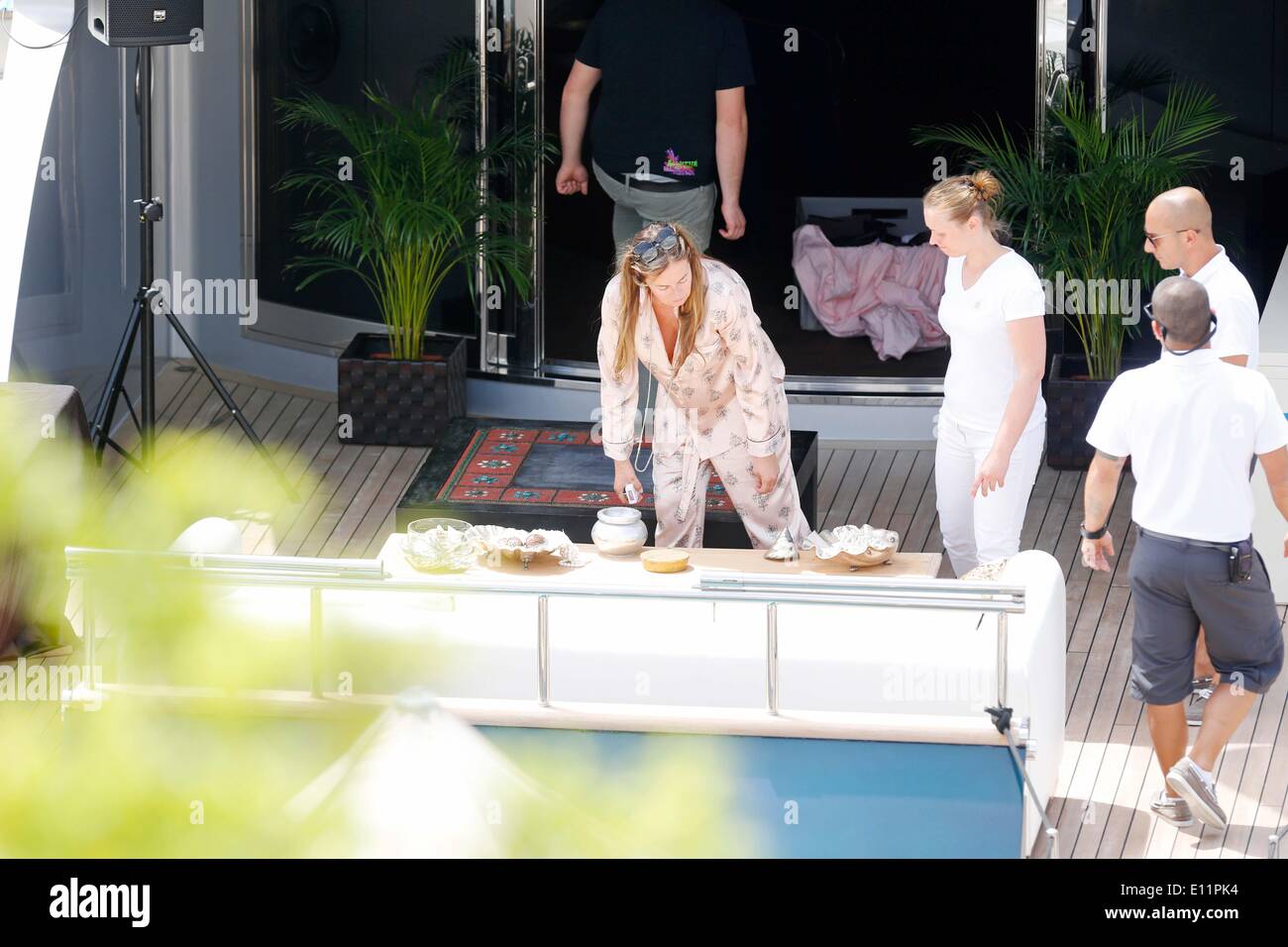 Cannes, France. 21st May, 2014. Eva Duringer, wife of Cavalli.Cannes ...