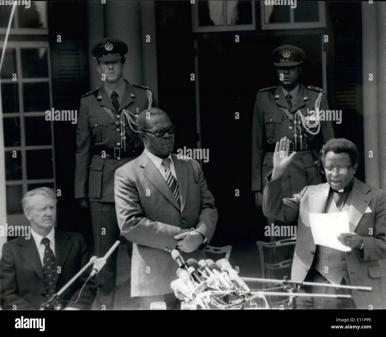 Jun. 06, 1979 - First Black Prime Minister of Rhodesia Bishop Muzorewa ...