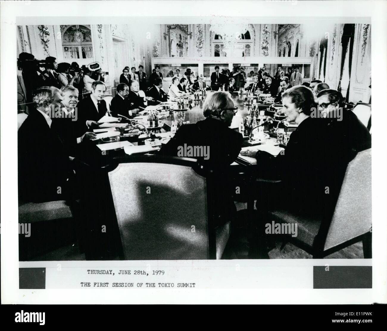 Jun. 06, 1979 - THE FIRST SESSION OF THE TOKYO SUMMIT PHOTO SHOWS THE ...