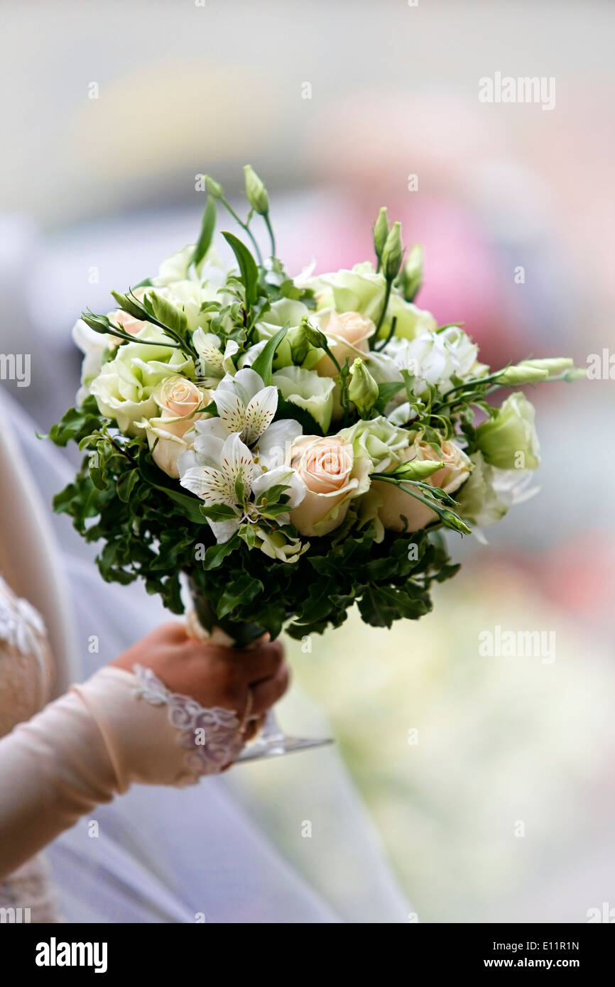 Wedding flowers on a dim background Stock Photo - Alamy
