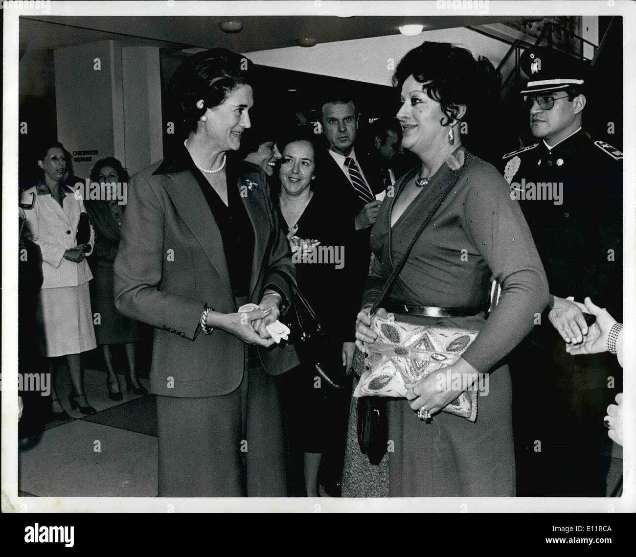 Oct. 10, 1979 - Mrs. PORTILLO wife of the President of Mexico with Mrs ...
