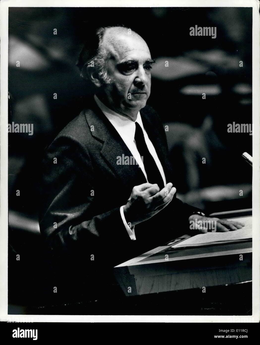 Oct. 10, 1979 - Jose Lopez Portillo President of Mexico addressing the ...