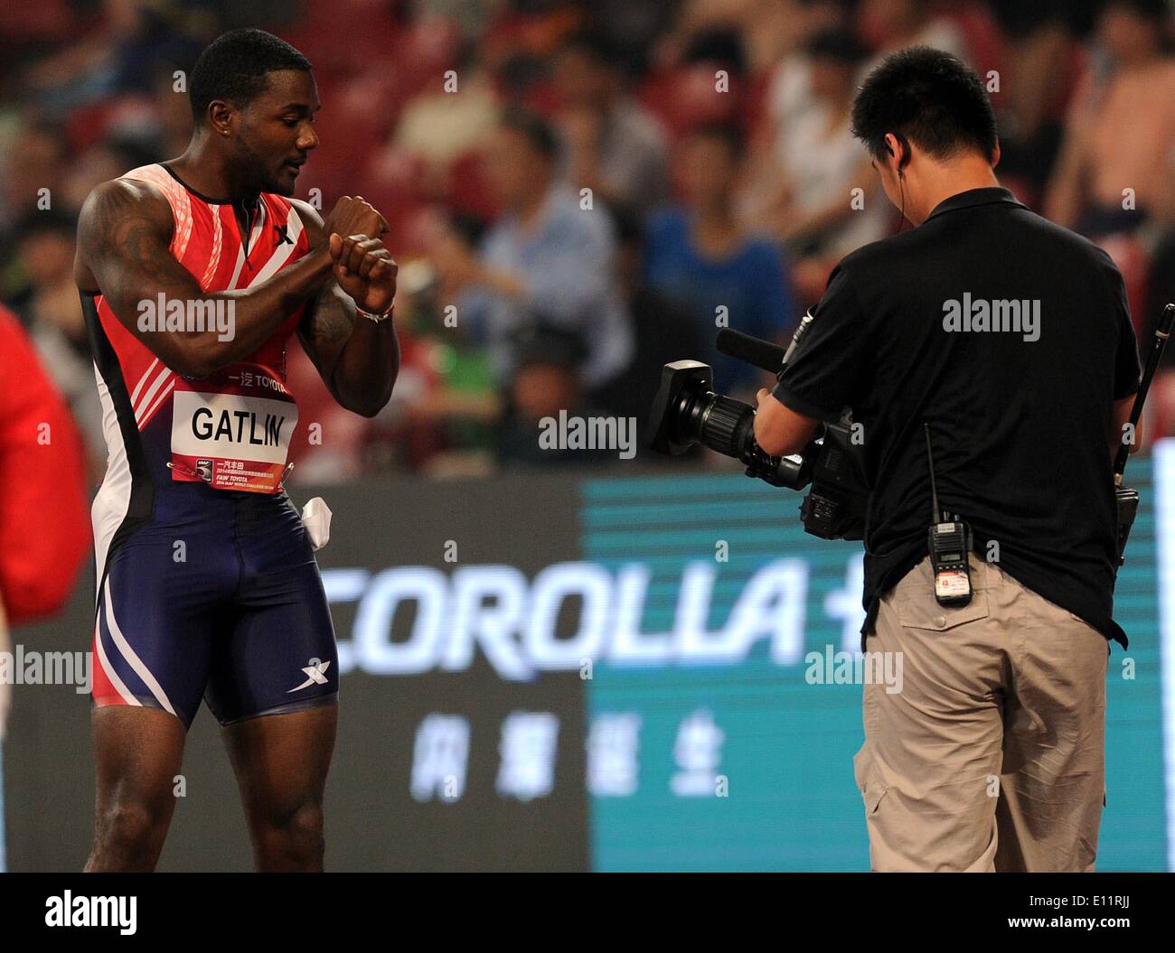 Justin gatlin 100 meters hi-res stock photography and images - Alamy