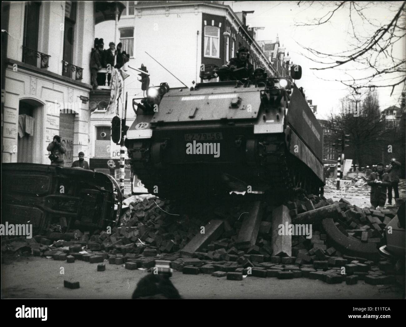 Mar. 03, 1980 - Riot police and army with tanks and armoured cars ...