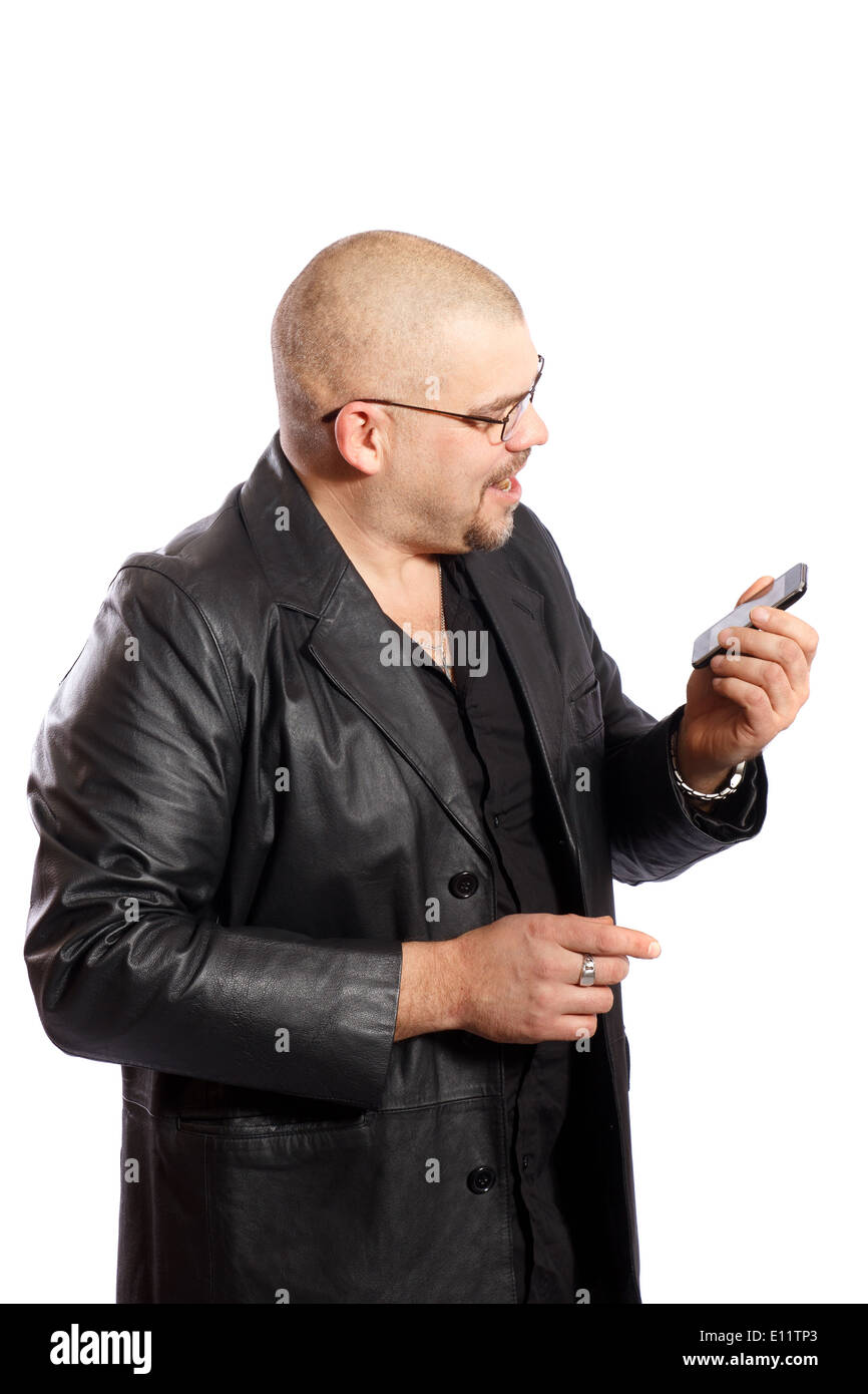 Man with mobile phone Stock Photo - Alamy