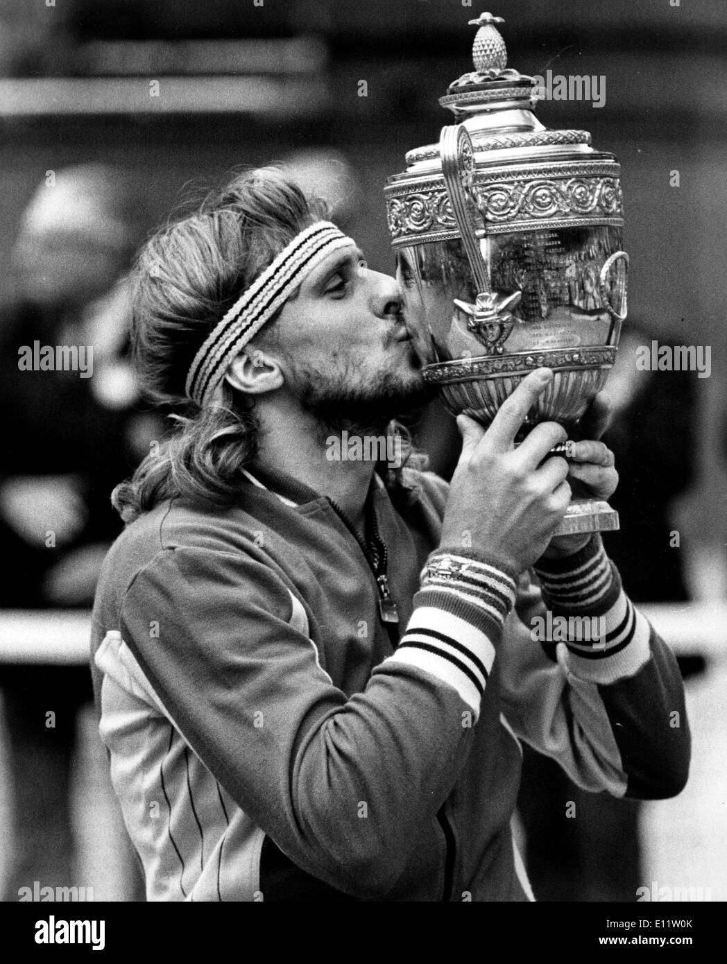 Tennis player Bjorn Borg wins Wimbledon again Stock Photo - Alamy