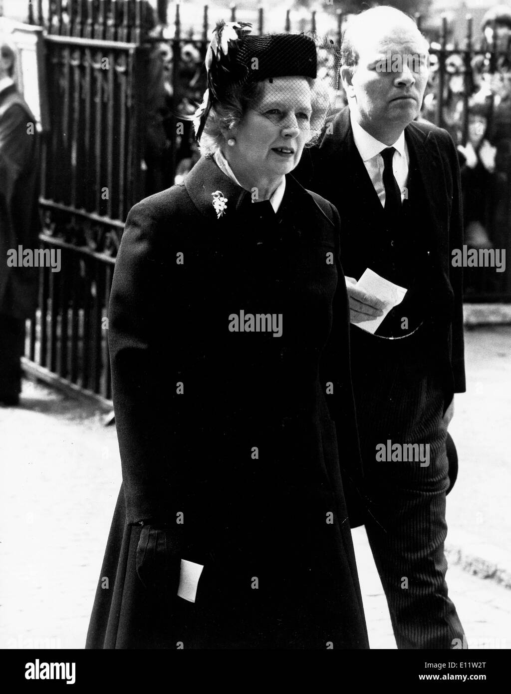 Prime Minister Margaret Thatcher arrives at memorial Stock Photo - Alamy