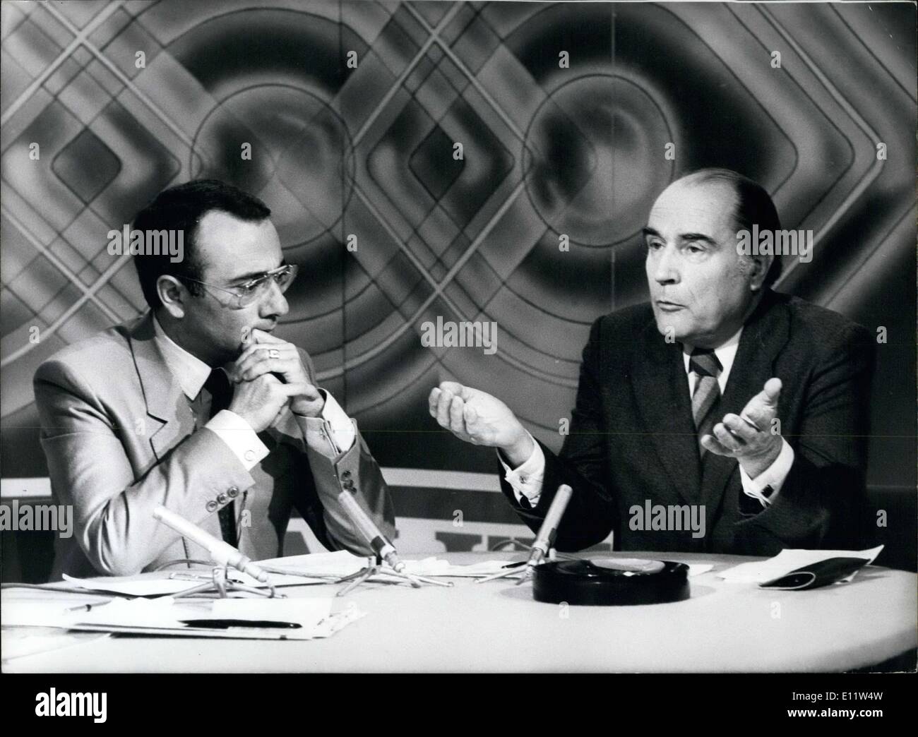 Apr. 14, 1980 - He appeared on a news segment on TF1 Stock Photo - Alamy