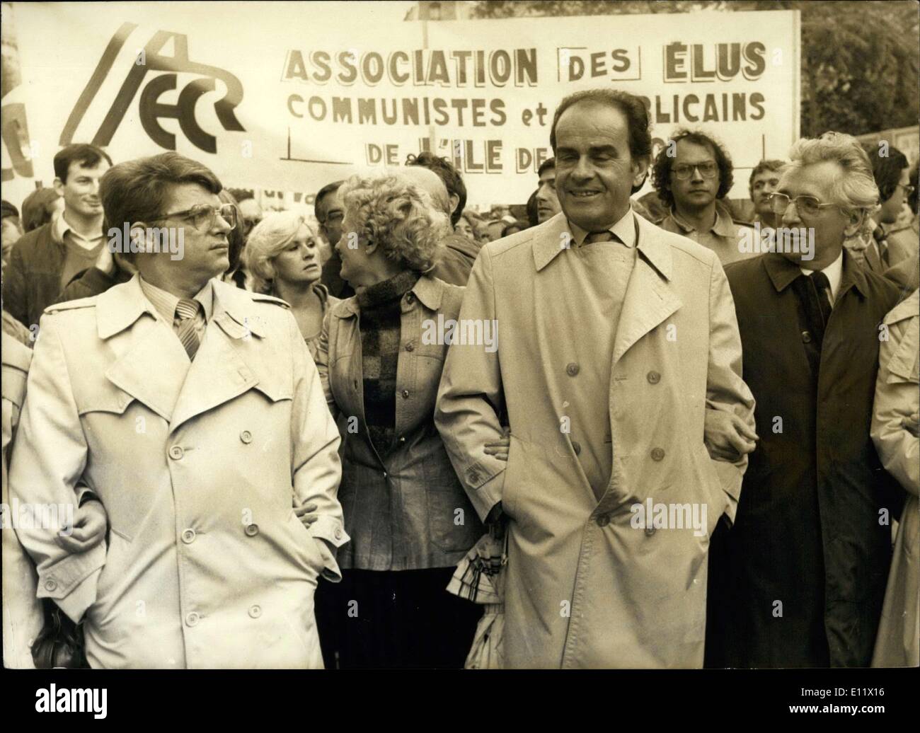 Oct. 08, 1980 - They are staging an anti-racist protest in Paris Stock ...