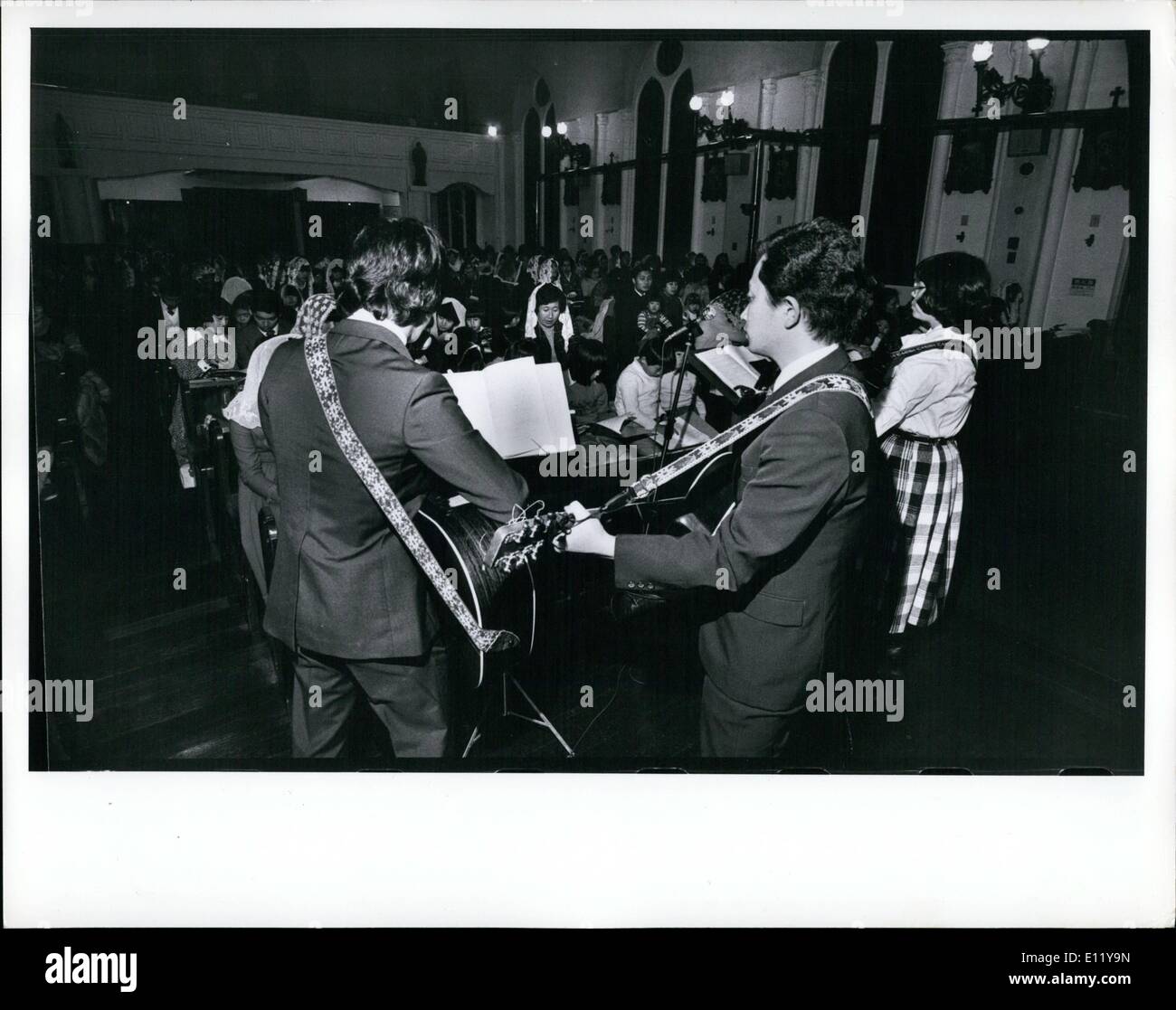 Dec. 12, 1980 - DEC 1980 Christmas Mass in Shukagawa Japan Stock Photo ...