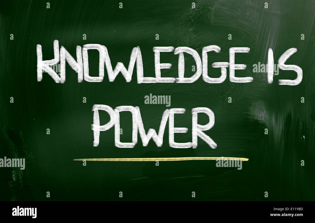 Knowledge Is Power Concept Stock Photo - Alamy