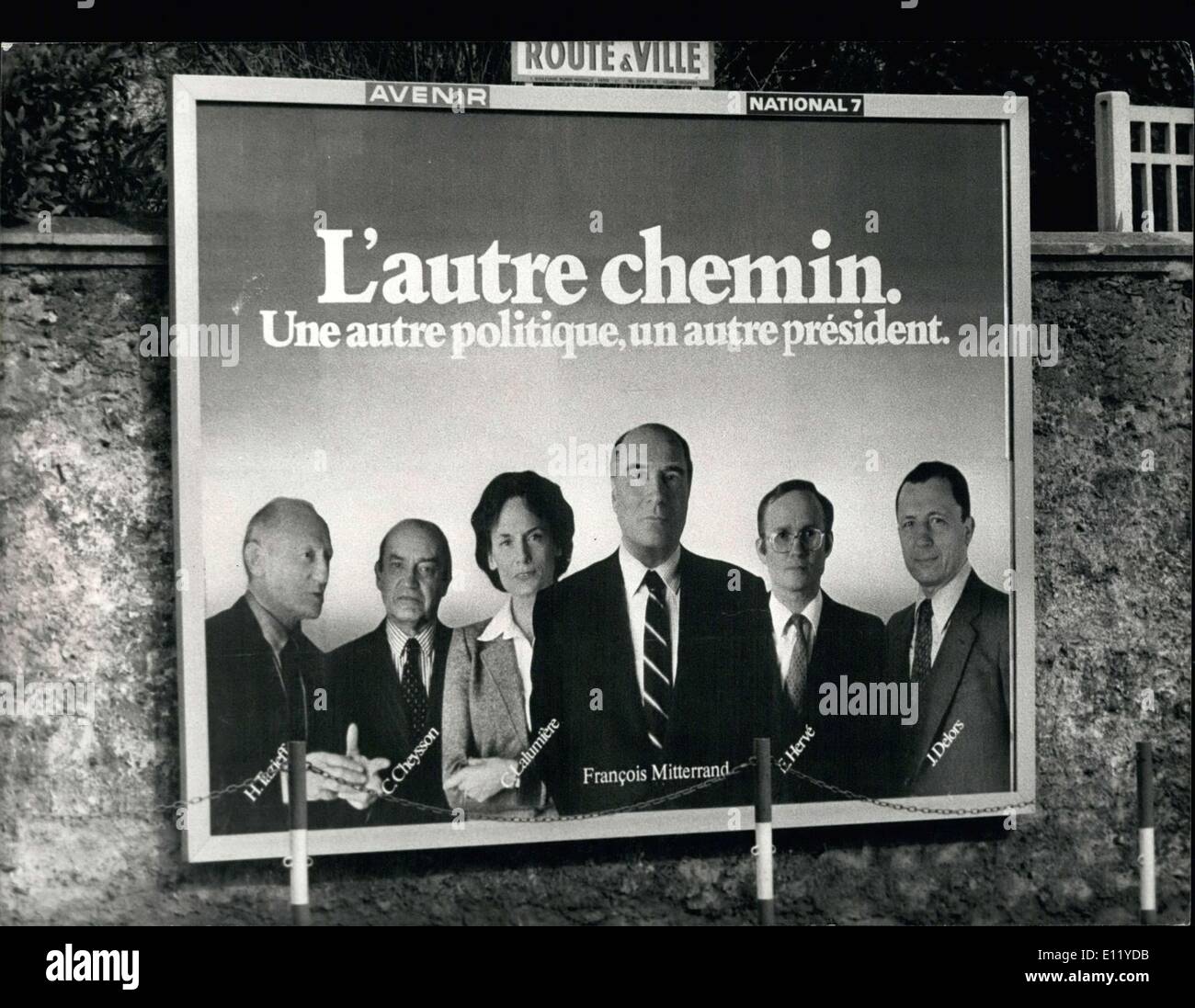 Mar. 18, 1981 - Francois Mitterrand Presidential Campaign Poster Paris ...