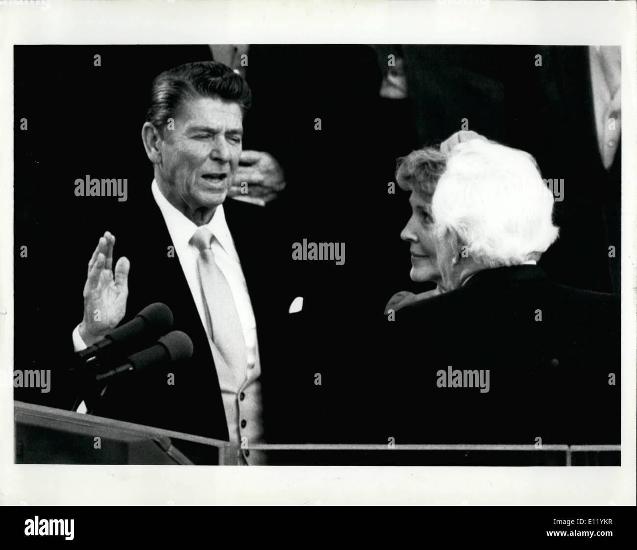 Ronald reagan becomes 40th president washington hi-res stock ...