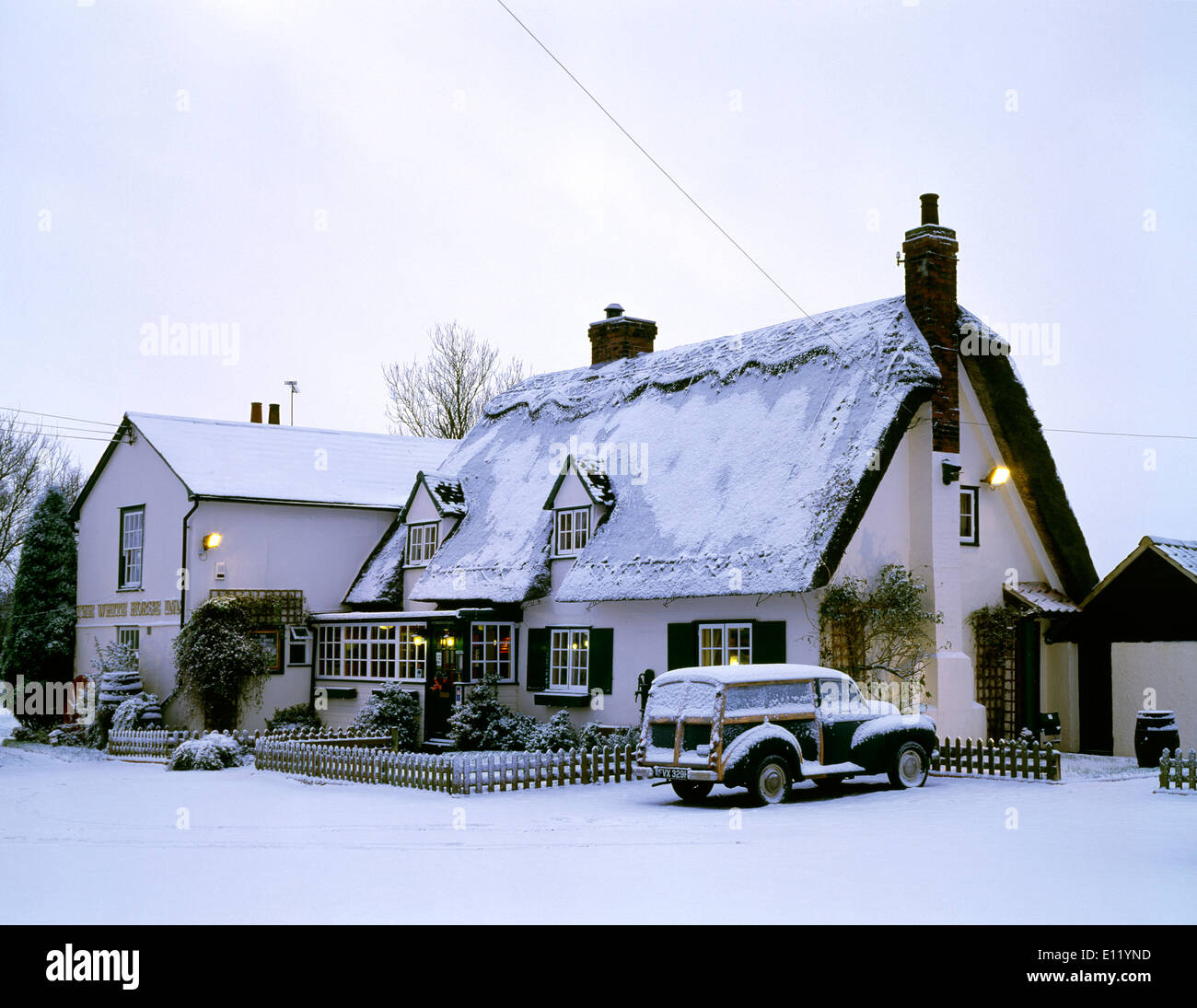 Suffolk horse in the snow hi-res stock photography and images - Alamy