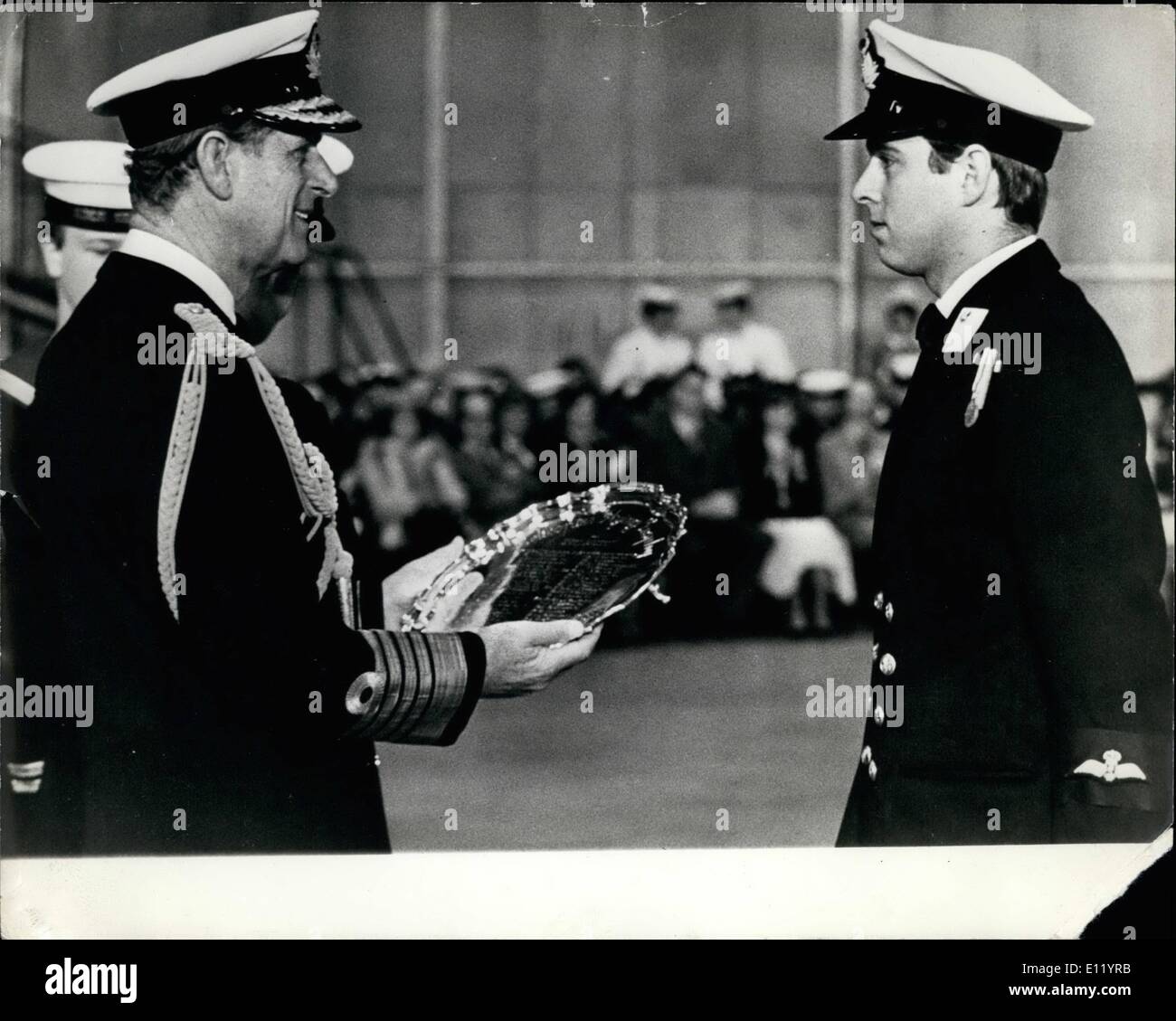 Apr. 04, 1981 - Prince Andrew Gets his wing: Prince Andrew received his ...