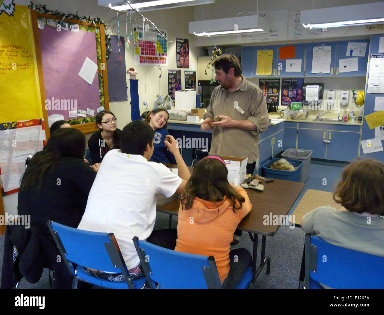 A group of students visits the Alaska Peninsula/Becharof National ...