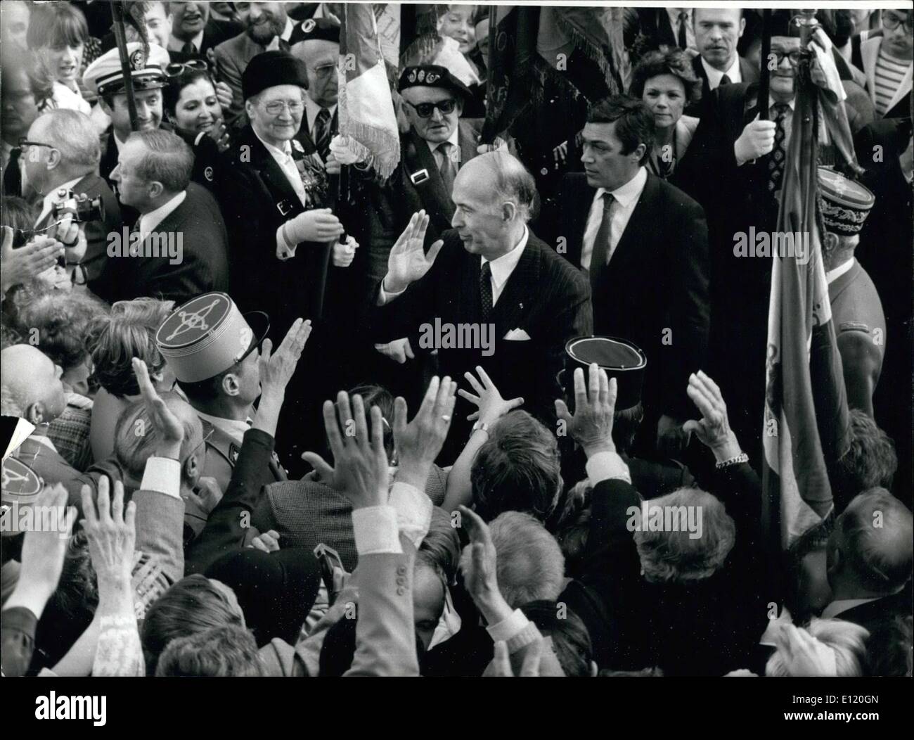 May 21, 1981 - Giscard d'Estaing During the Transfer of Power Ceremony ...