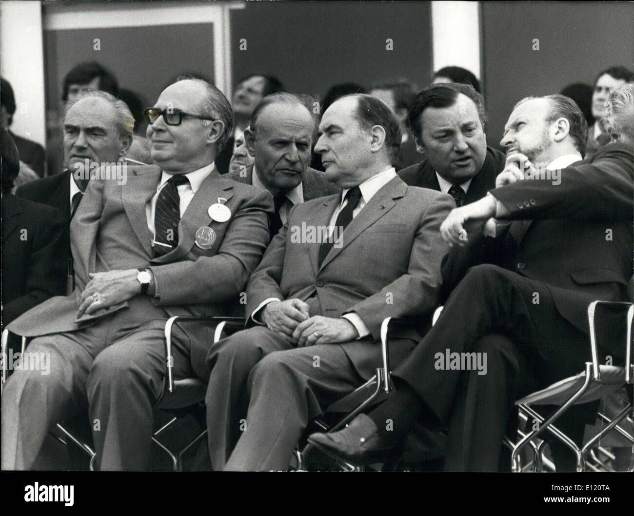 Jun. 05, 1981 - Francois Mitterrand is pictured sitting at the official ...