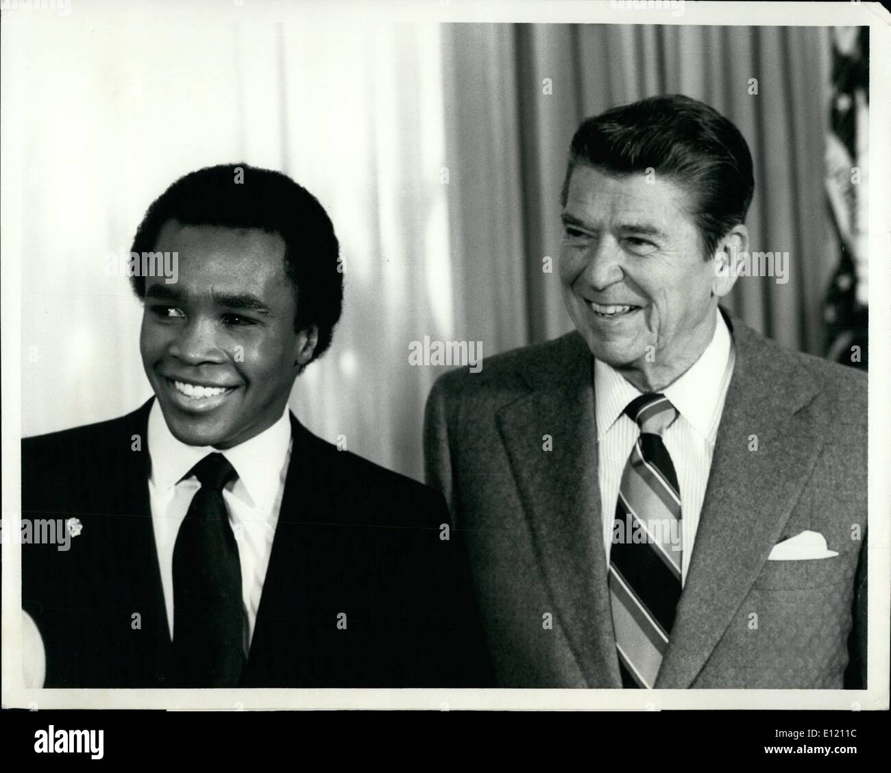 Sep. 09, 1981 - Reagan meets with Sugar Ray: President Ronald W. Reagan ...