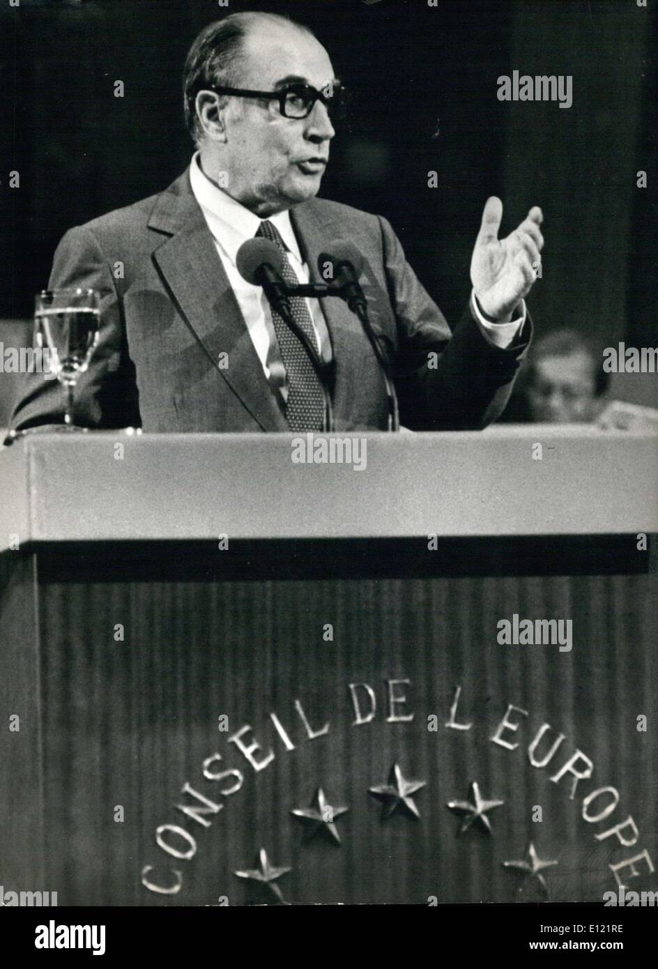 Oct. 01, 1982 - President Francois Mitterrand went to Strasbourg ...