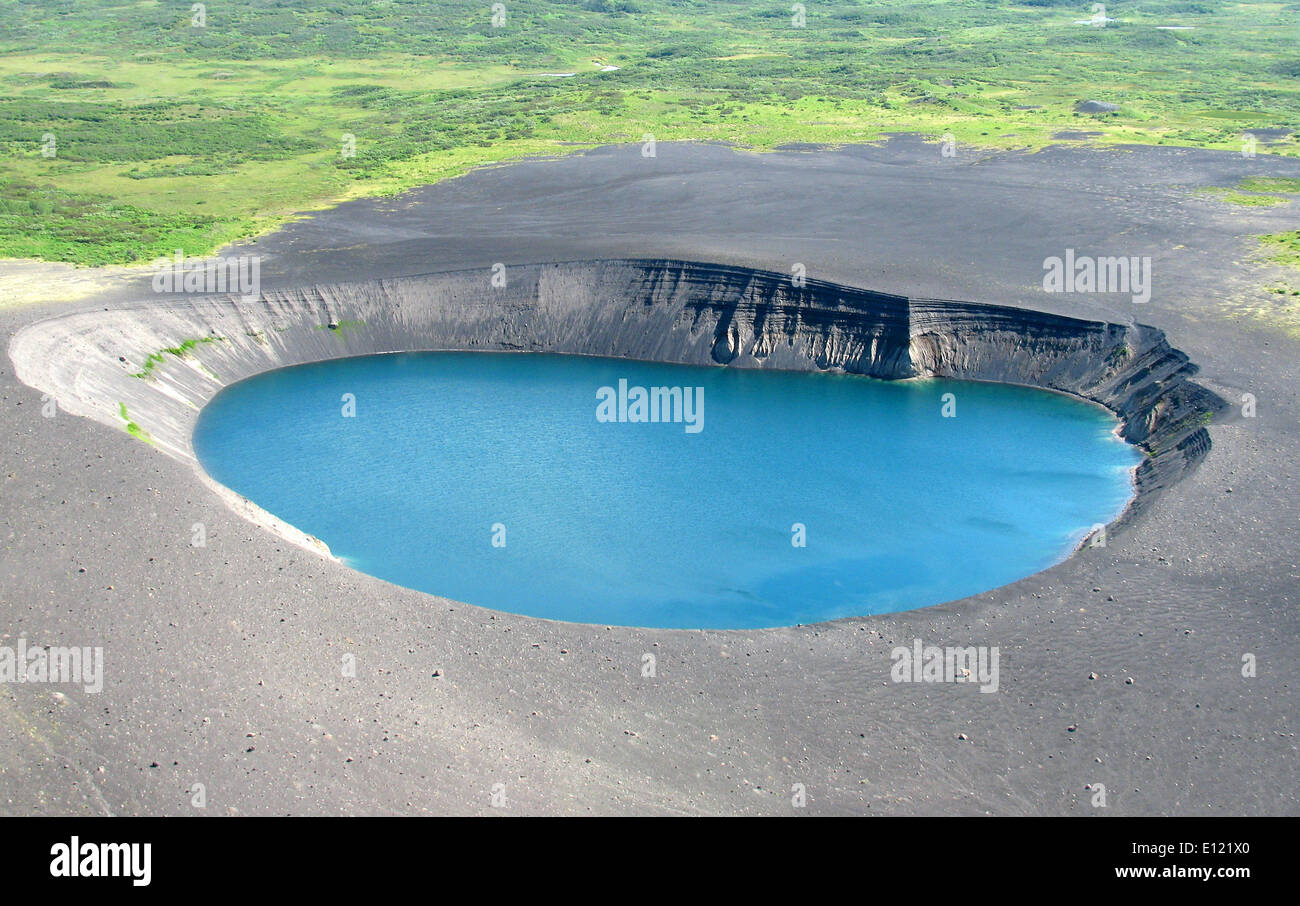 Ukinrek Maar in Becharof National Wildlife Refuge is a volcanic crater ...
