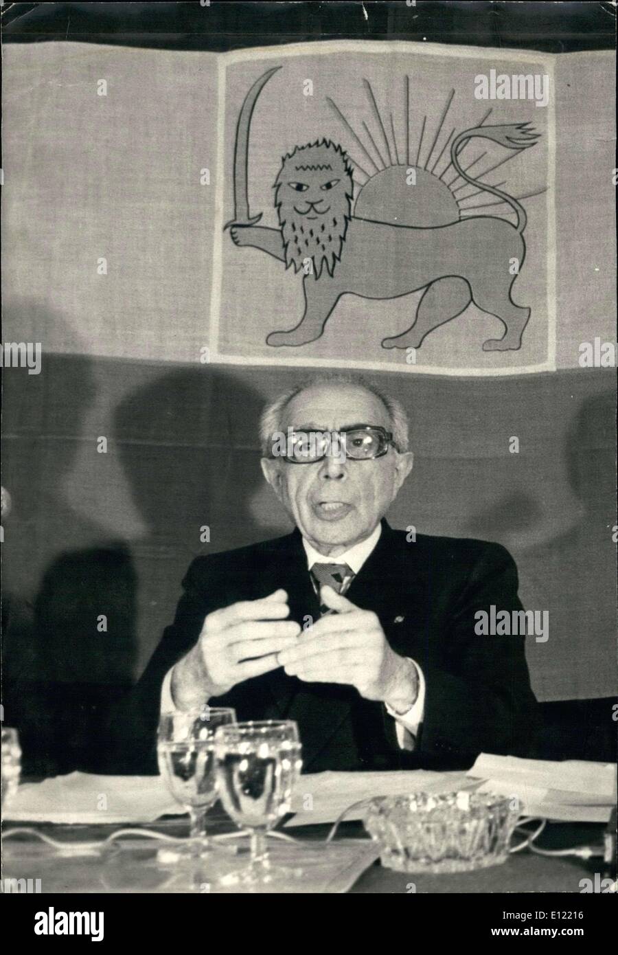 Jan. 12, 1982 - Iranian Premiere Ali Amini Press Conference Central ...