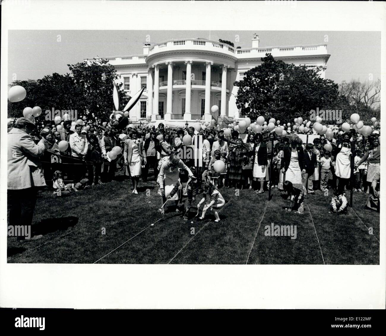 Apr. 12, 1982 - Easter Egg Roll At The White House: Thousands of ...