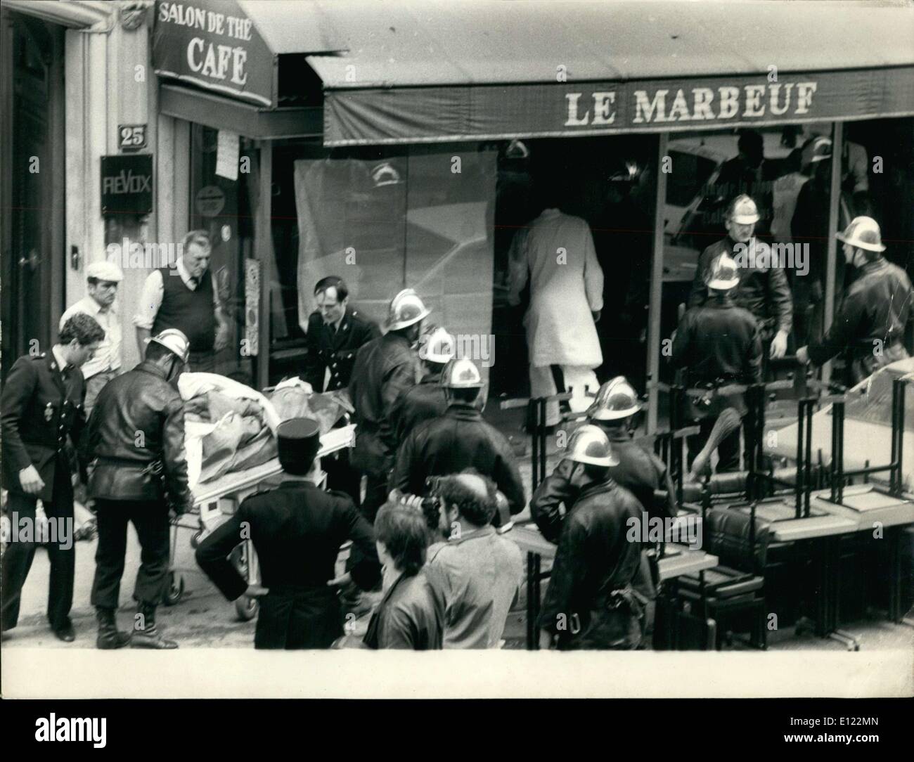 Apr. 22, 1982 - Police on the Scene of an Explosion at Paris Office ...