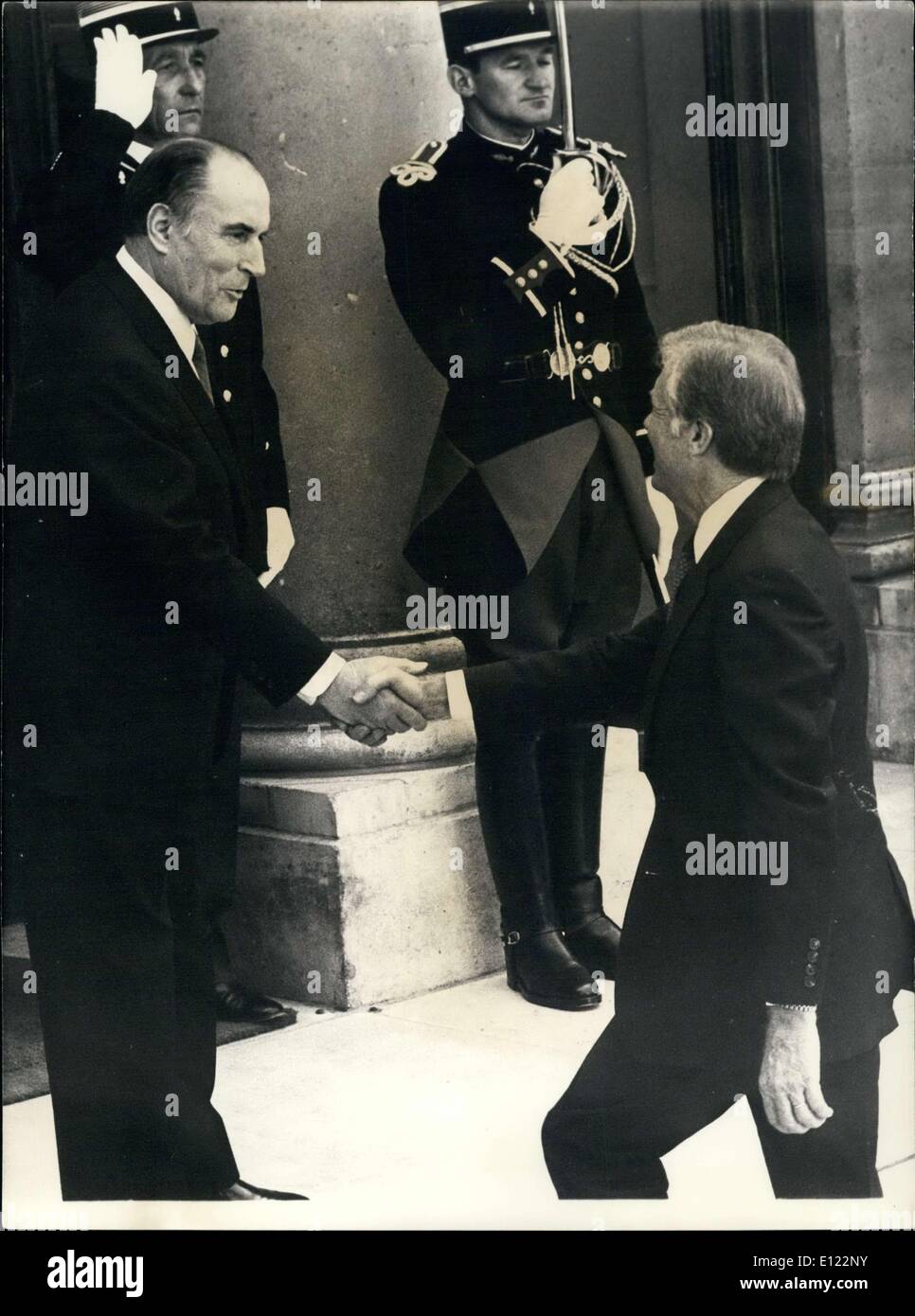 May 12, 1982 - Francois Mitterrand Welcomes Jimmy Carter to Elysee ...