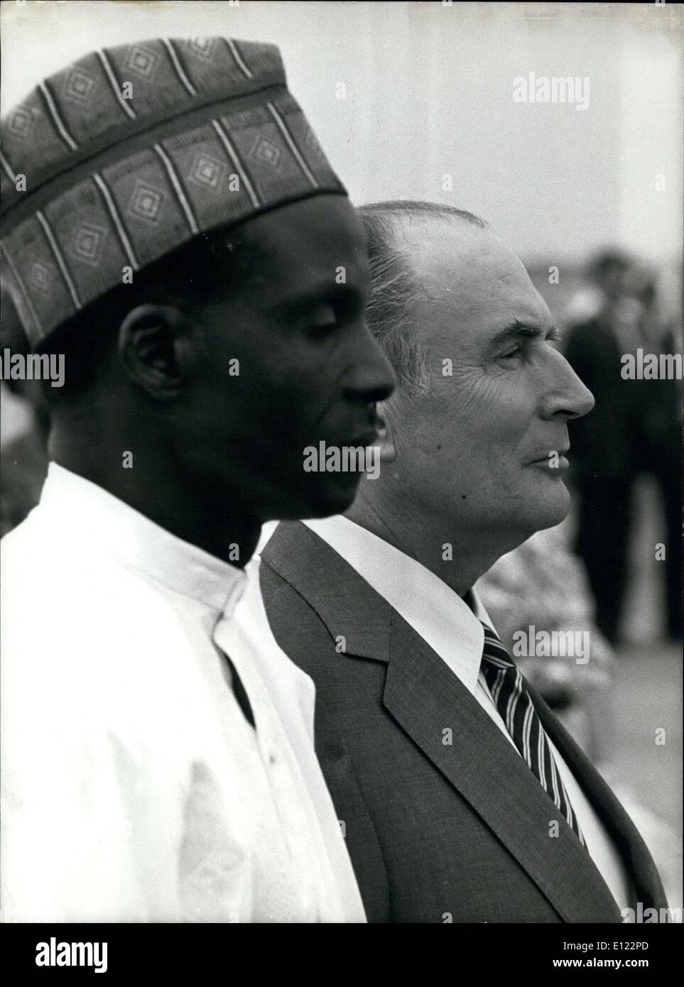 May 21, 1982 - President Mitterrand is pictured with Colonel Kountche ...