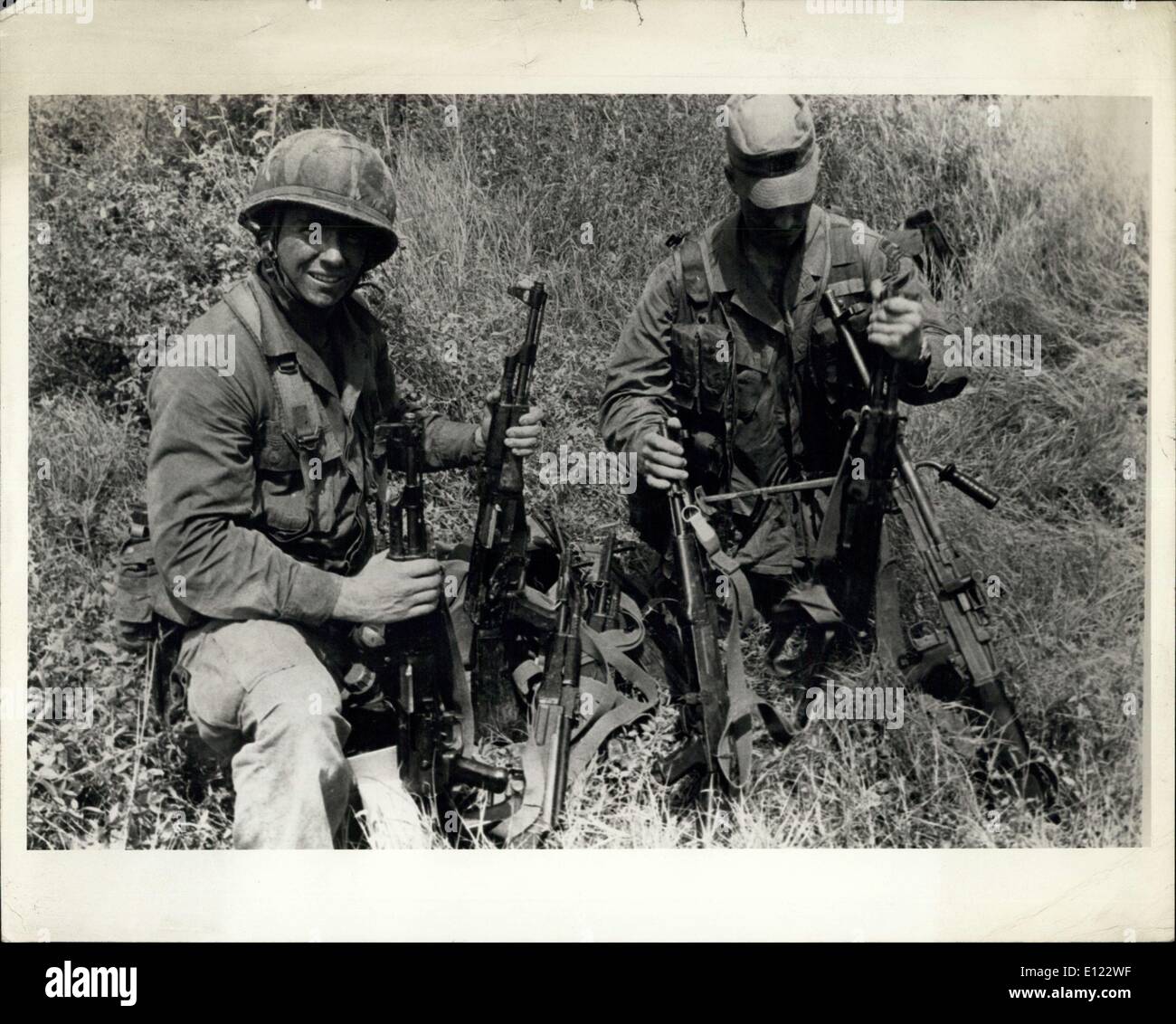 Oct. 28, 1983 - US Marines display captured Cuban/Grenadian Soviet made ...