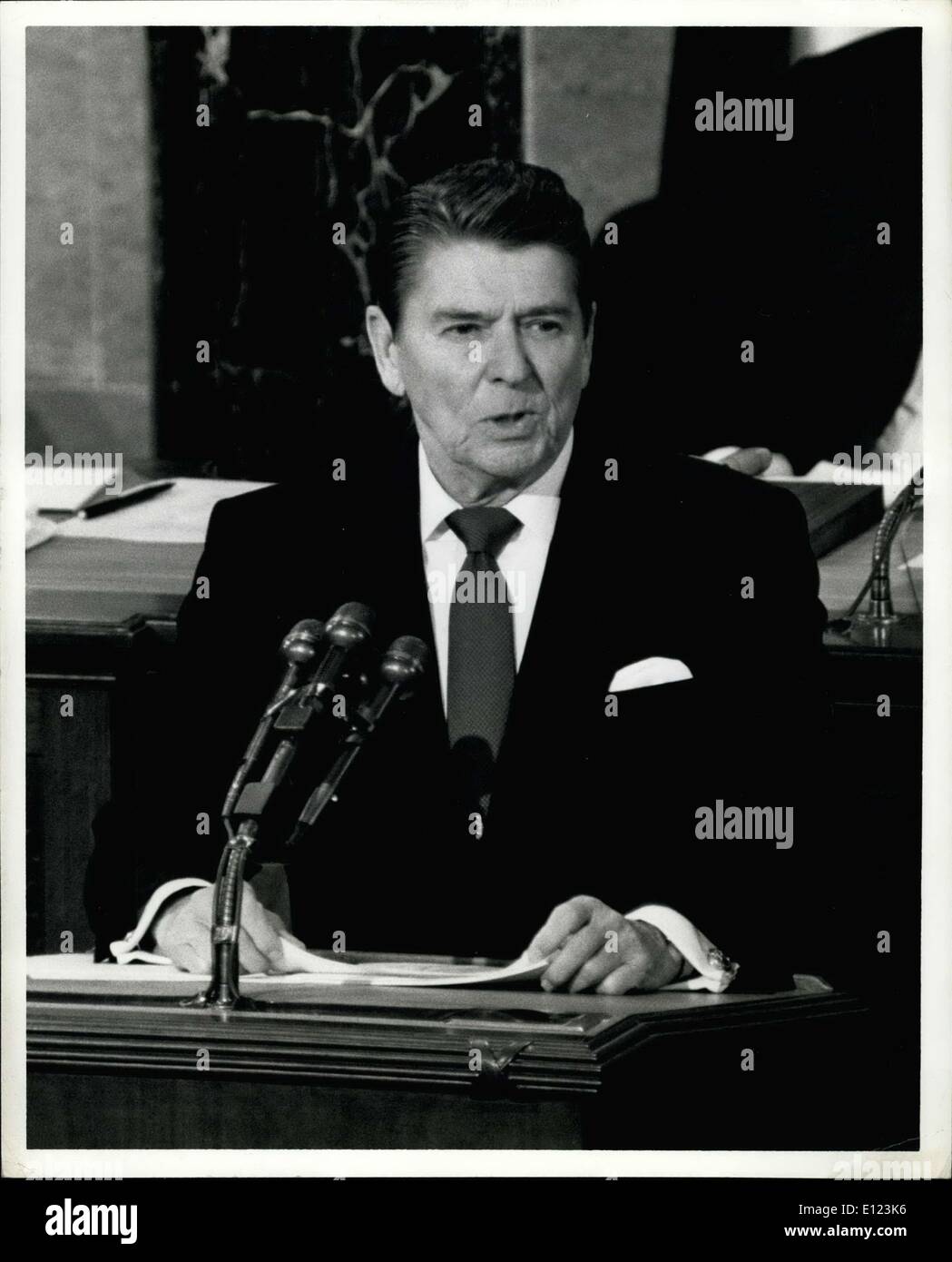 Jan. 26, 1985 - President Reagan delivers his State of the Union ...