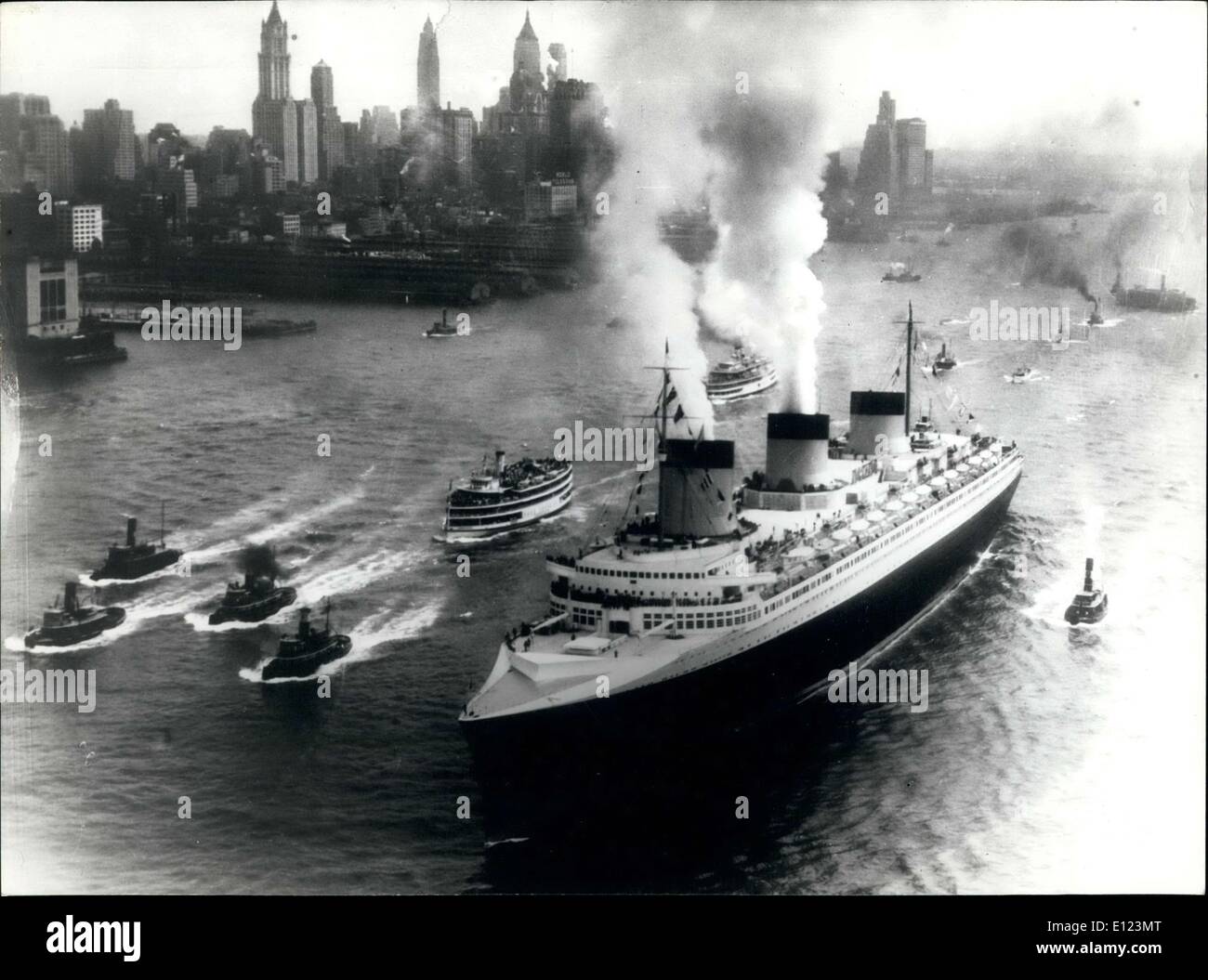 Mar. 28, 1985 - Oceanliner ''Normandy'' Arrives NYC Harbor 50 Years ...