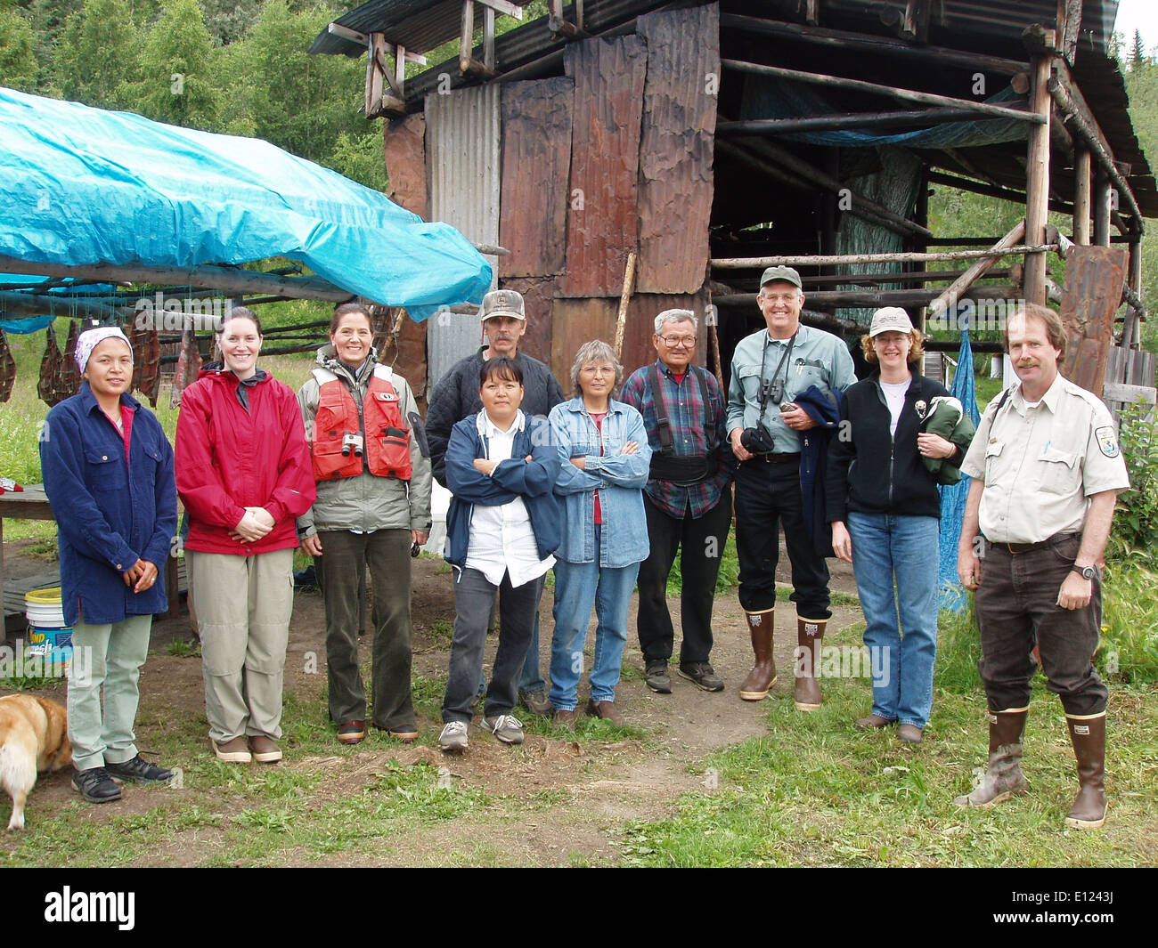 fws group at Dayton's fish camp Stock Photo - Alamy
