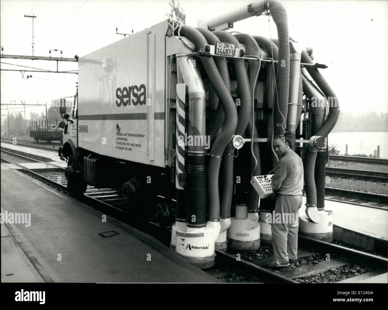 Aug. 08, 1990 - Vacuum Cleaned Railway Tracks. Railway tracks need to ...
