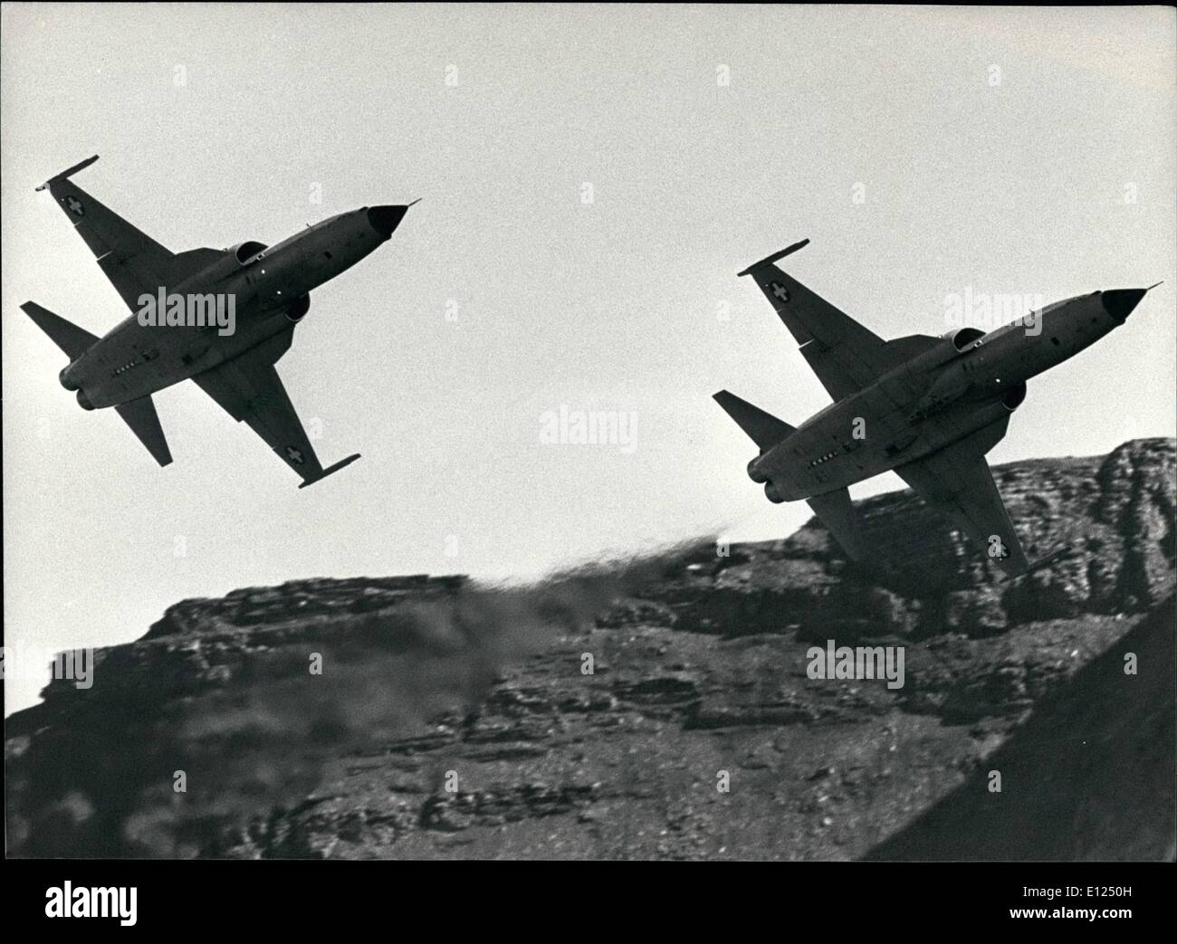 Oct. 10, 1986 - Swiss Airforce-Training in the Alps: Several time a ...
