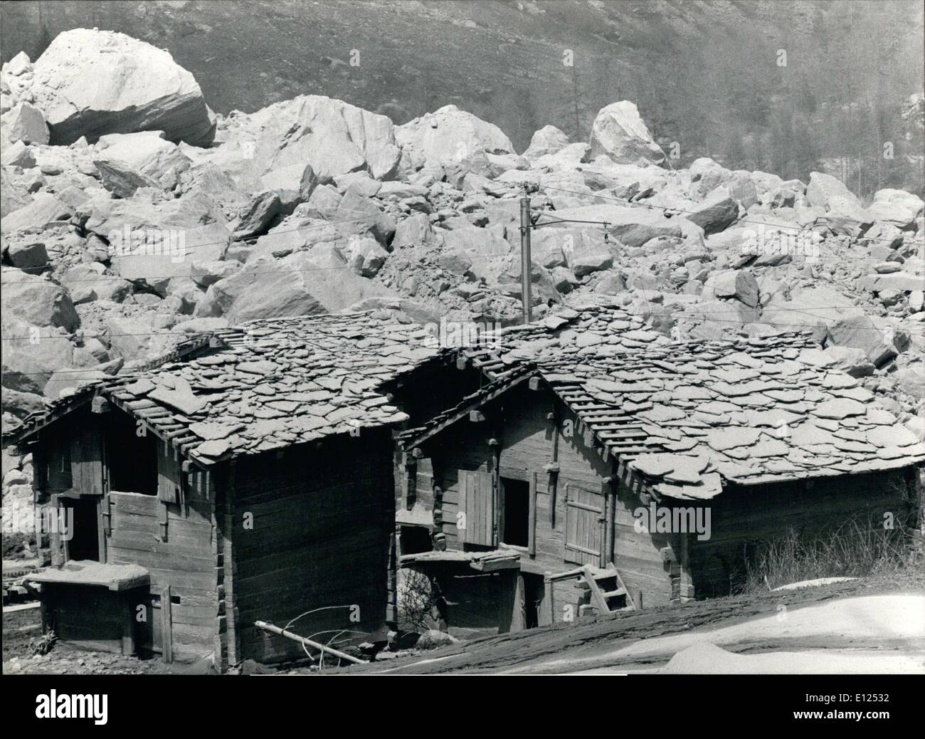 May 05, 1991 - Fall of rocks near Zermatt: The road and the rails ...