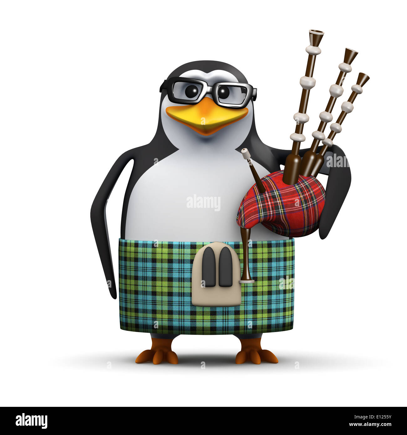 Scottish illustration bagpipes Cut Out Stock Images & Pictures - Alamy