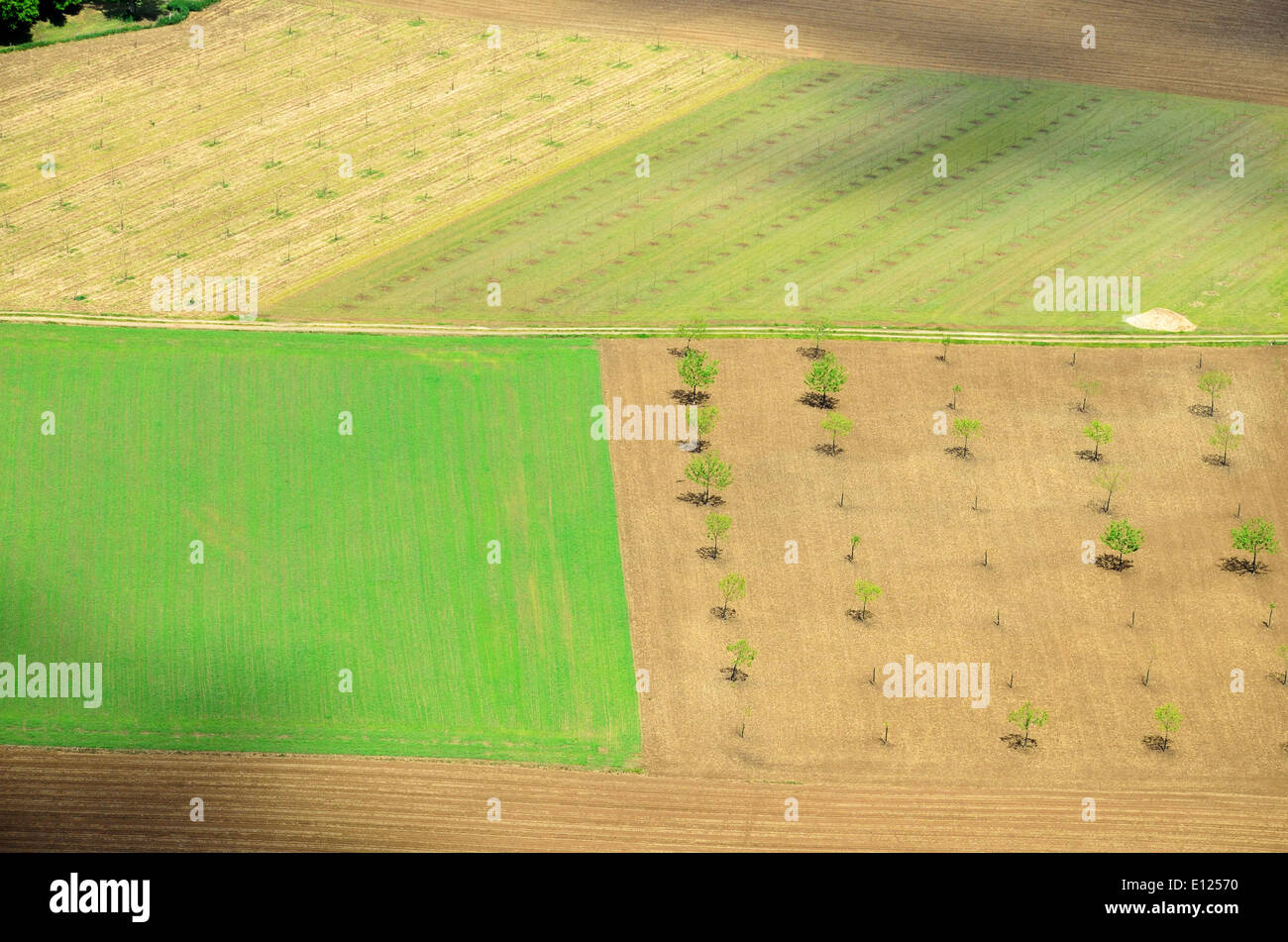 Bird's-eye view of the French plain Stock Photo - Alamy