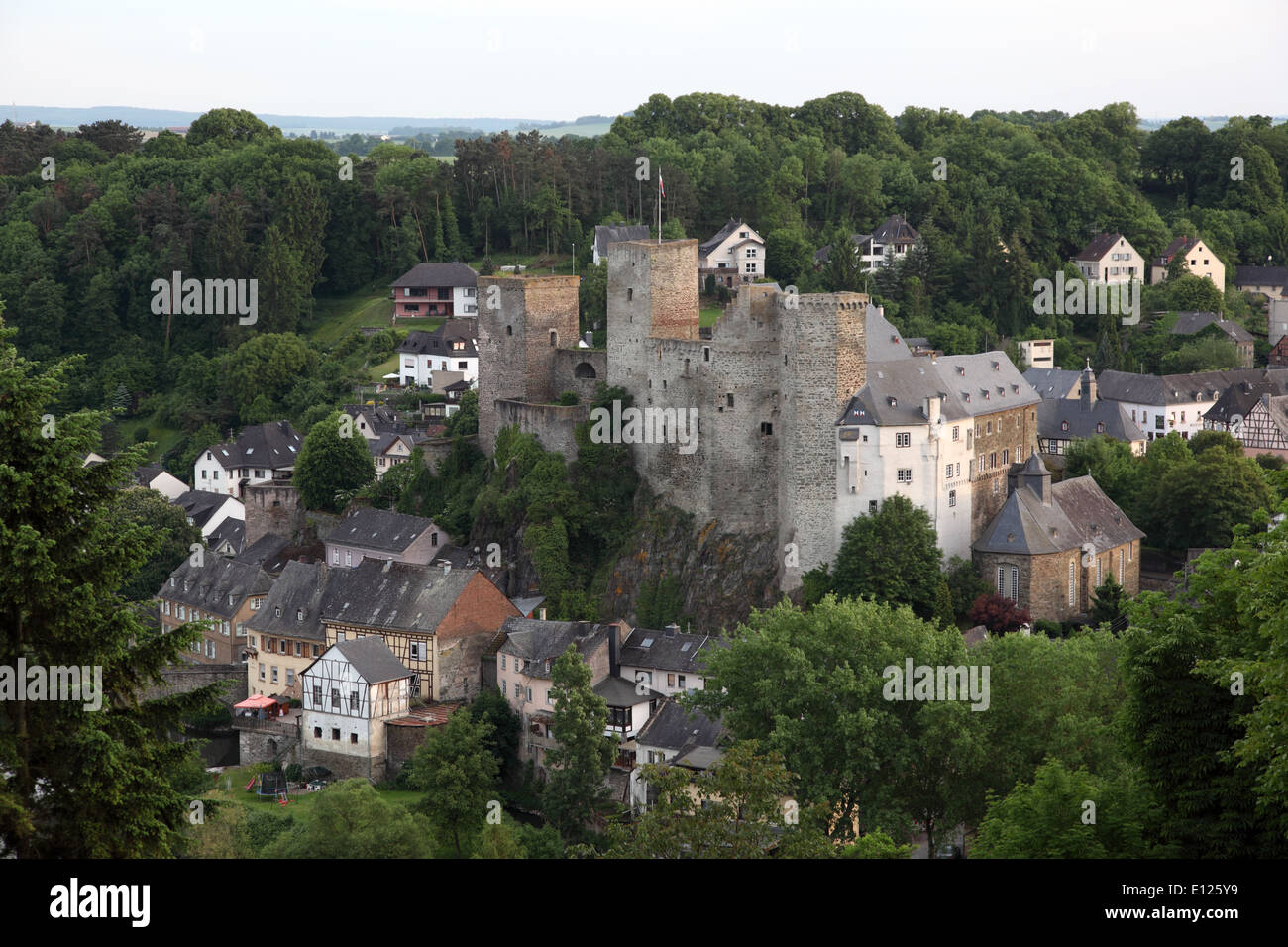 Historic fortress in Town Runkel, Hesse, Germany Stock Photo - Alamy