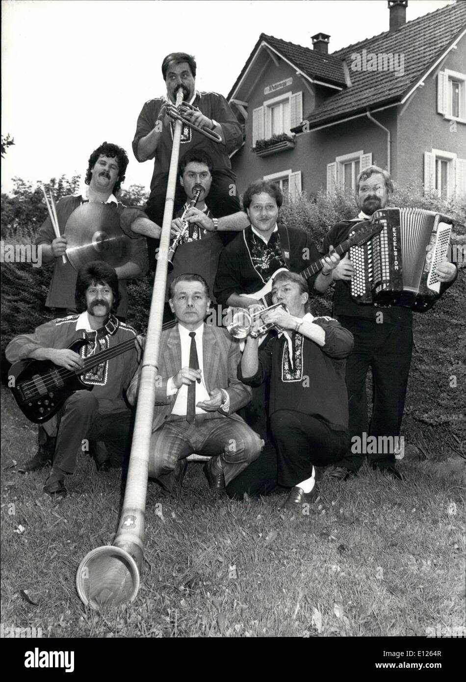 Jun. 06, 1989 - First ''Alphorn'' with fingerboard: Josef Stocker from ...