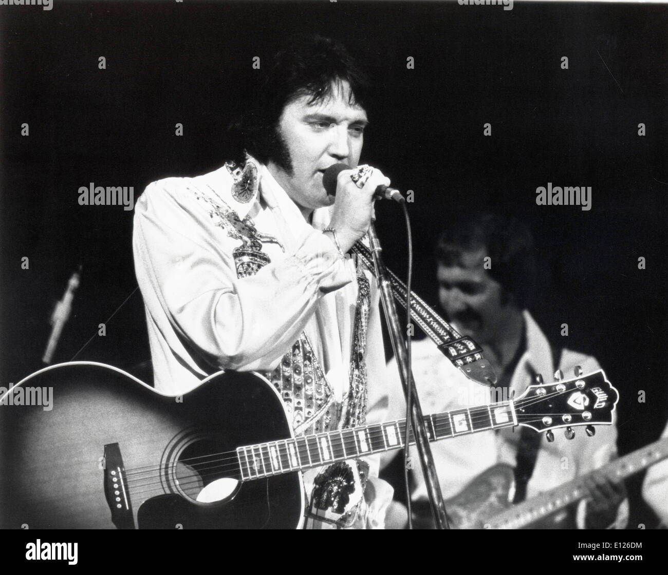 Las Vegas, Nevada, USA - Singer ELVIS PRESLEY aka 'The King' plays live ...