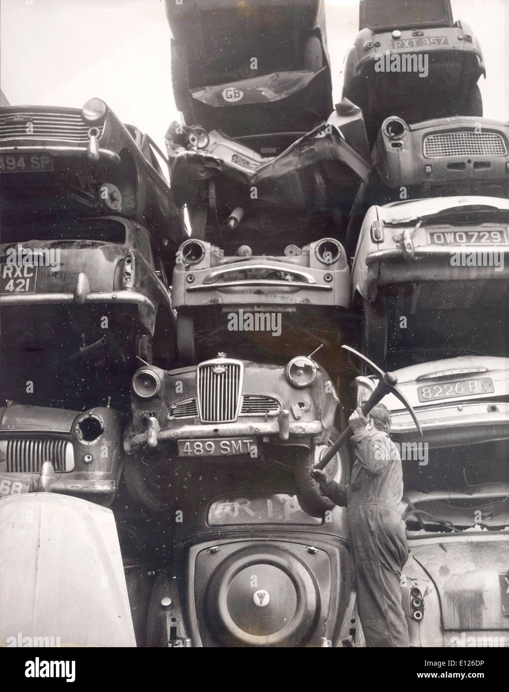 Nov 19, 2007 - London, England, UK - Stacks of junked cars May, 1970 ...
