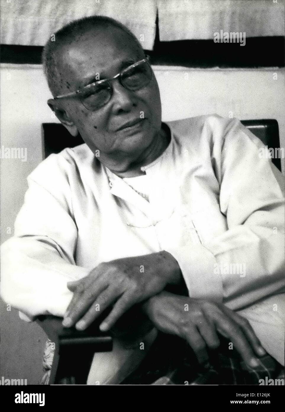 May 05, 1990 - ELECTIONS IN BURMA: 83 year old former premier U Nun has ...