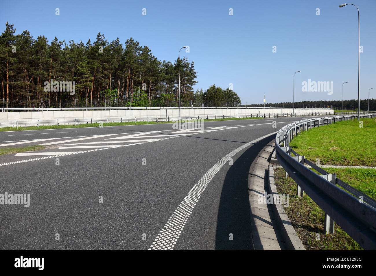 Newly built highway Stock Photo - Alamy
