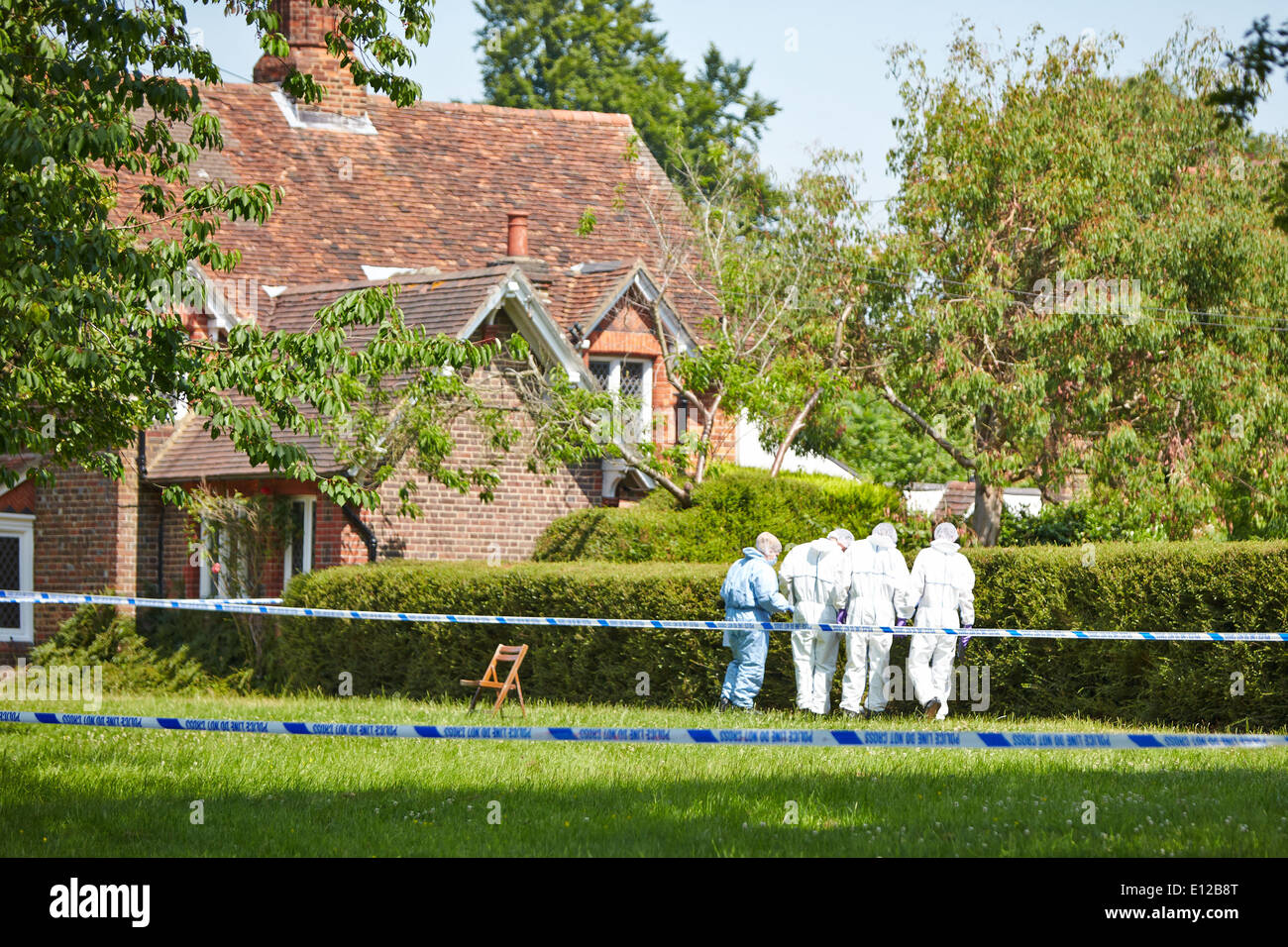 General view of the scene in Nettleden Road, Little Gaddesden following ...