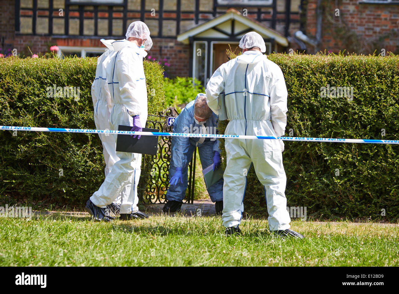 General view of the scene in Nettleden Road, Little Gaddesden following ...