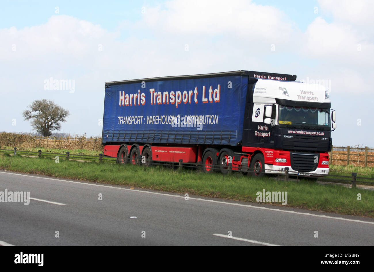 A Harris Transport Ltd truck traveling along the A417 dual carriageway ...