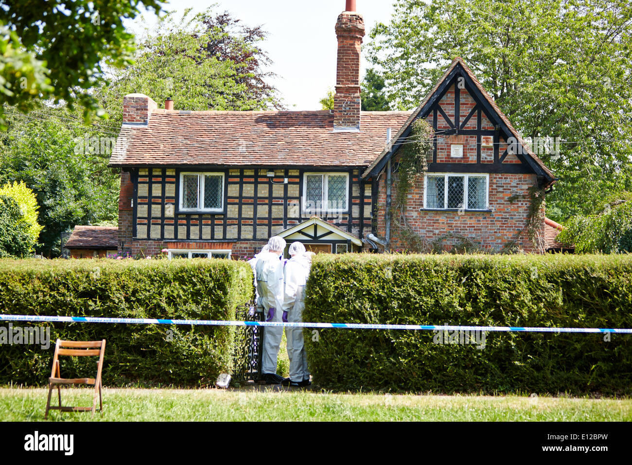 General view of the scene in Nettleden Road, Little Gaddesden following ...