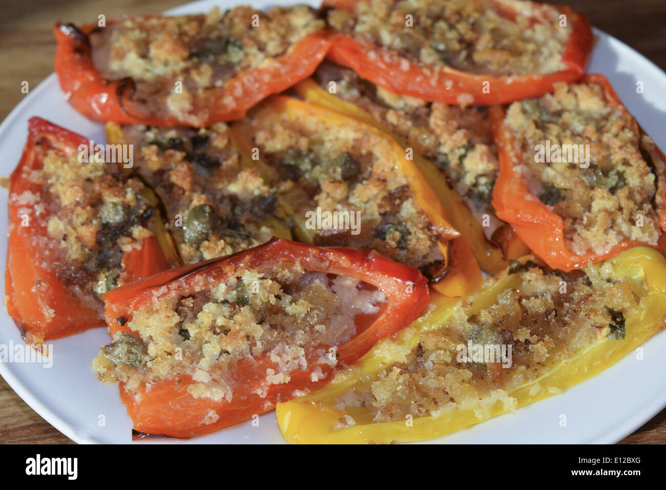traditinal Italian dish: stuffed peppers Stock Photo - Alamy